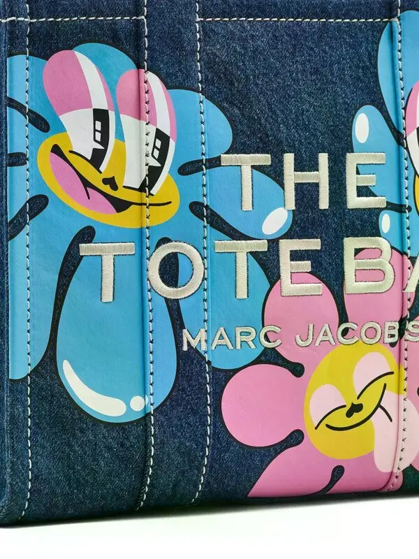 Marc Jacobs X Hattie Stewart Medium Floral-print Denim Tote Bag - Blue