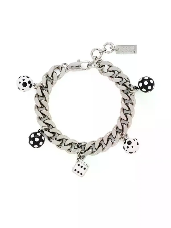 Marc Jacobs X Derrick Adams Dice Charm Bracelet - Silver