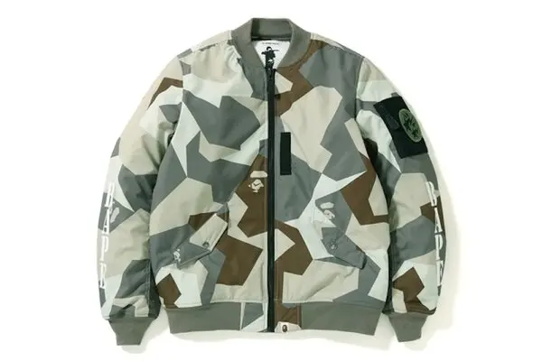 BAPE Splinter Camo Light Bomber Jacket - Beige