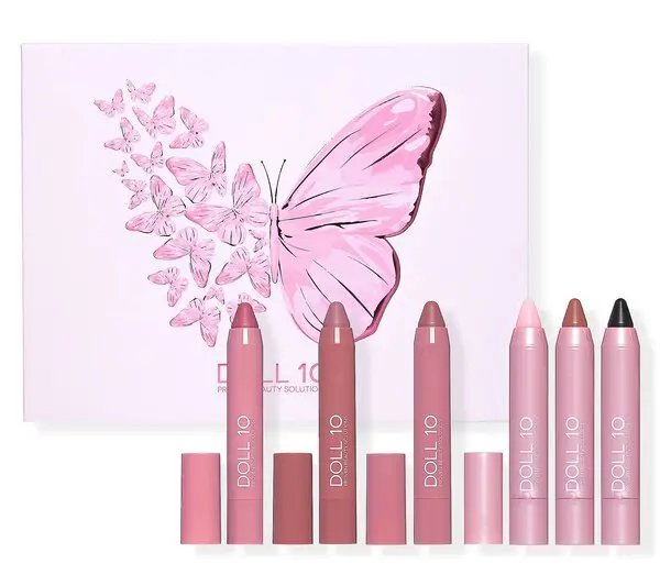 DOLL 10 Shades Of Possibility 6pc Lip Crayon Boxed Set - One-color