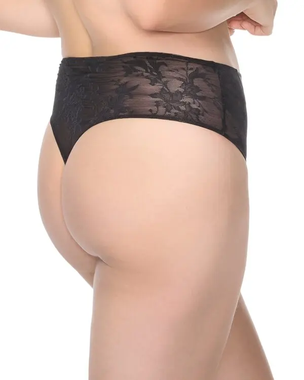 TC FINE INTIMATES Tc Luxe Dreamer Thong - Deep Black