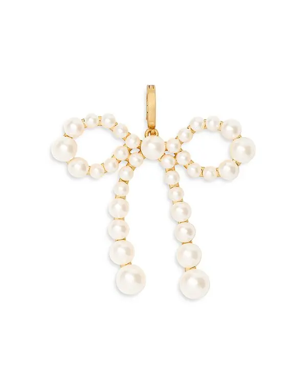 Kate Spade New York Imitation Pearl Bow Charm - Pearl/gold