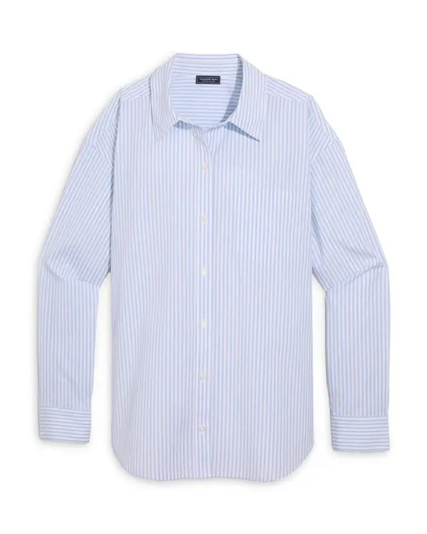 Vineyard Vines Striped Poplin Shirt - Jake Blue/white