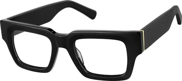 Zenni Square Full Rim Frame Glasses - Black