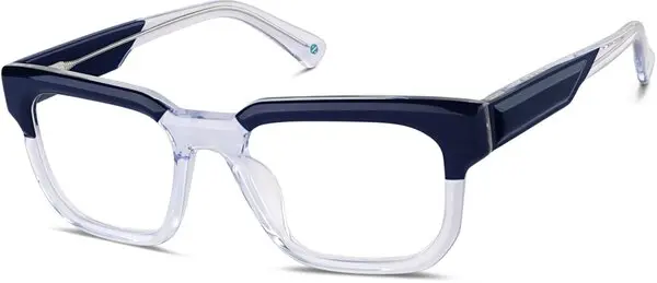 Zenni Square Full Rim Eyeglasses - Blue