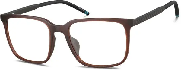 Zenni Square Full Rim Frame Eyeglasses - Brown