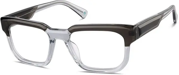 Zenni Square Full Rim Frame Eyeglasses - Gray