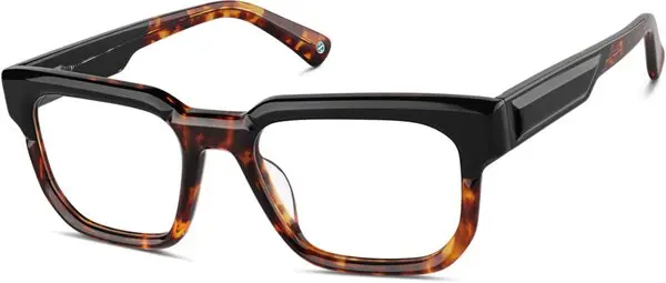 Zenni Square Full Rim Frame Glasses - Tortoiseshell