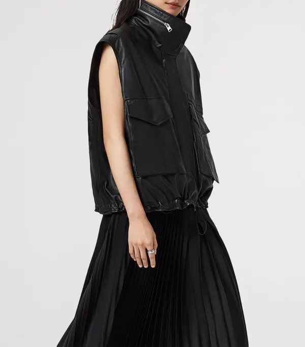 ALLSAINTS Lambskin Clay Gilet