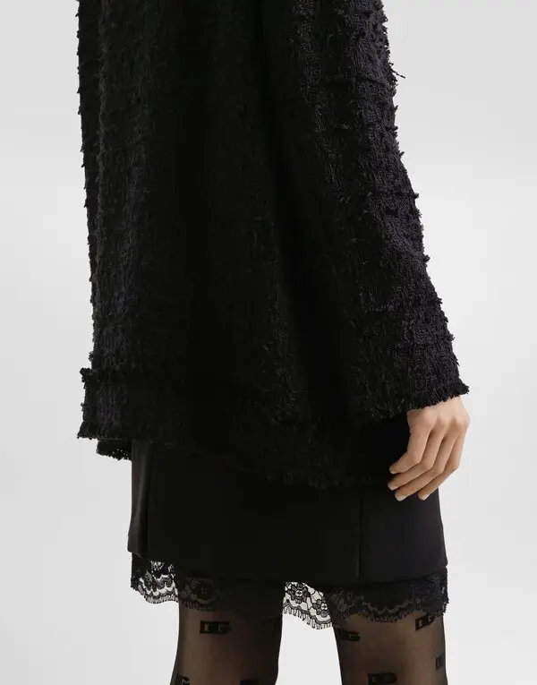Dolce & Gabbana Wool Jacket With Embroidered Trim