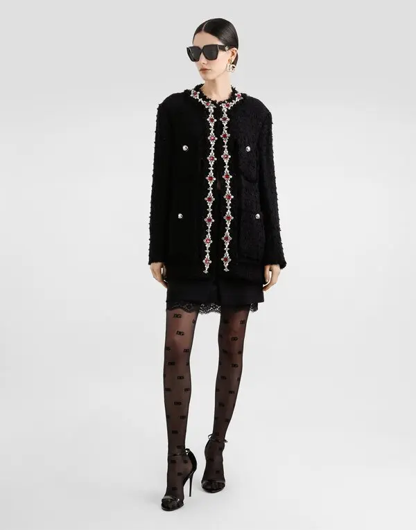 Dolce & Gabbana Wool Jacket With Embroidered Trim