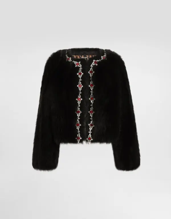 Dolce & Gabbana Sheepskin Jacket With Inlay
