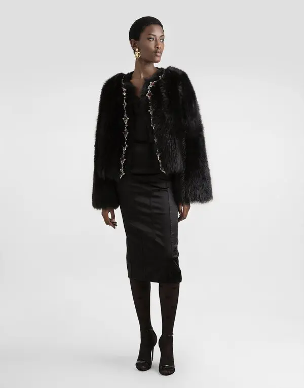 Dolce & Gabbana Sheepskin Jacket With Inlay