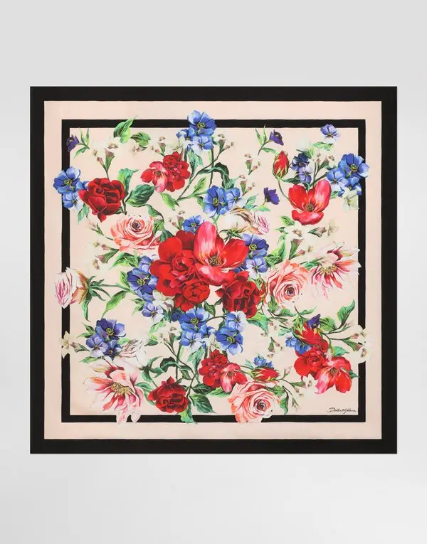 Dolce & Gabbana Floral- Silk Twill Foulard - Print