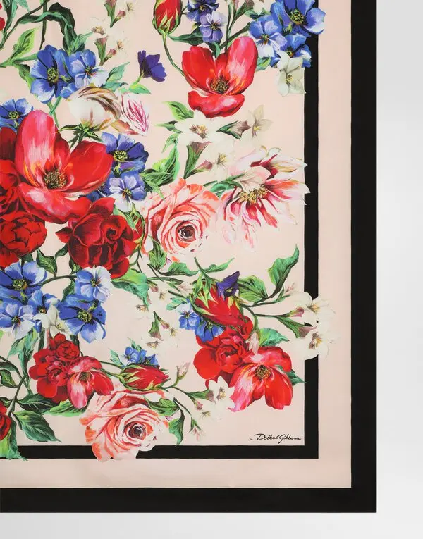 Dolce & Gabbana Floral- Silk Twill Foulard - Print