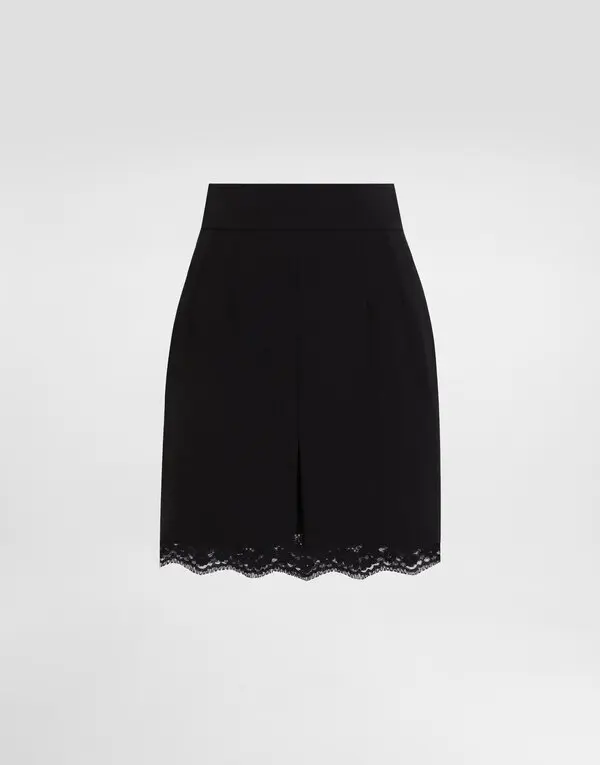 Dolce & Gabbana Double Crêpe Wool Skirt