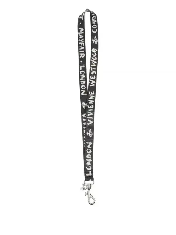 VIVIENNE WESTWOOD Logo-print Keyring - Black