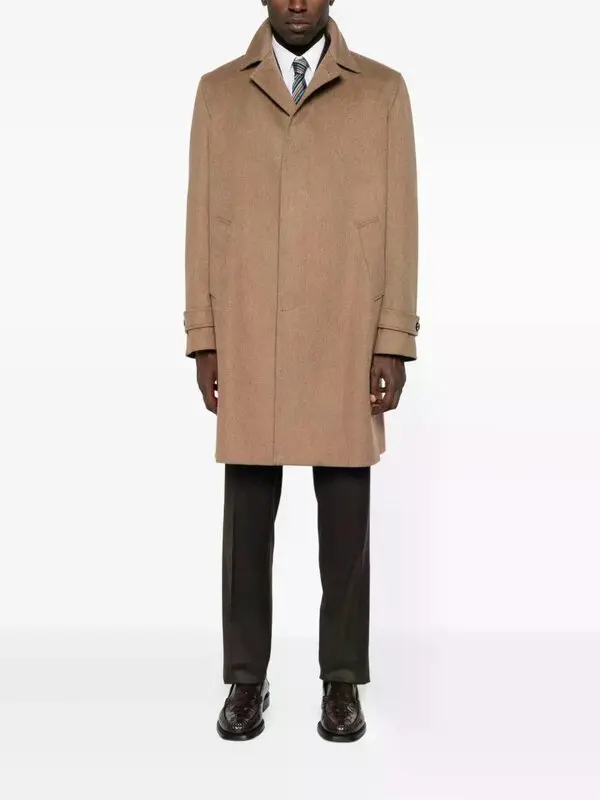 LARDINI Single-breasted Virgin Wool Coat