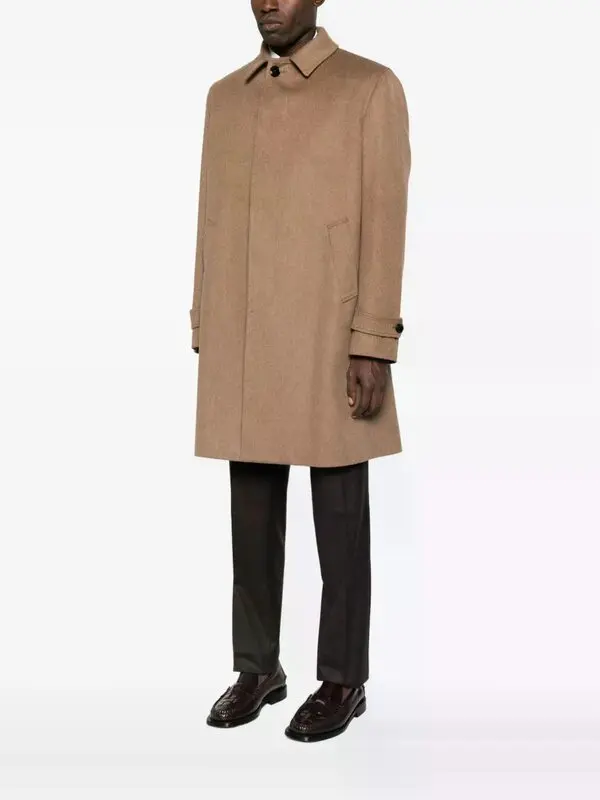 LARDINI Single-breasted Virgin Wool Coat