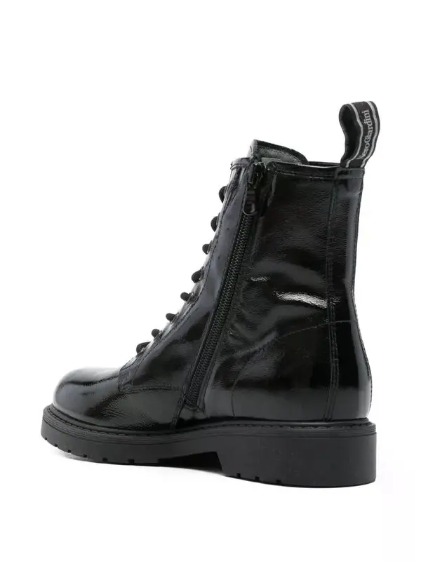 NEROGIARDINI Lace-up Patent-leather Boots - Black