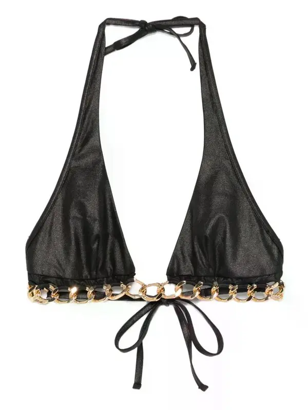 Agent Provocateur Chain-embellished Bikini Top - Black