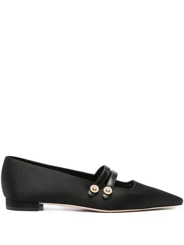 Manolo Blahnik Polmana Pointed-toe Ballet Flats