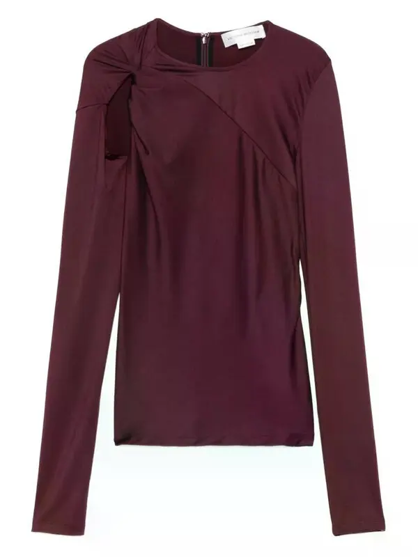 Victoria Beckham Twist-detail Cut-out Top - Red