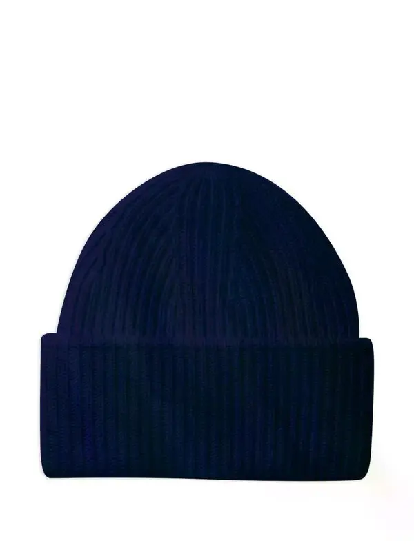 Eric Bompard Ribbed-knit Cashmere Beanie - Blue