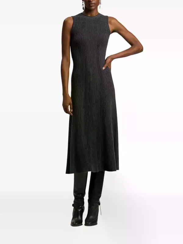 Ralph Lauren Ribbed Sleeveless Midi Dress