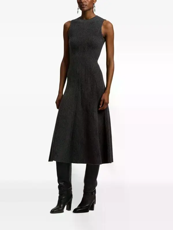 Ralph Lauren Ribbed Sleeveless Midi Dress