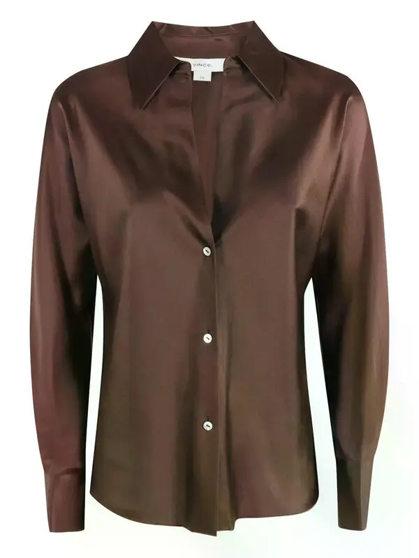 Vince Satin Long-sleeve Shirt