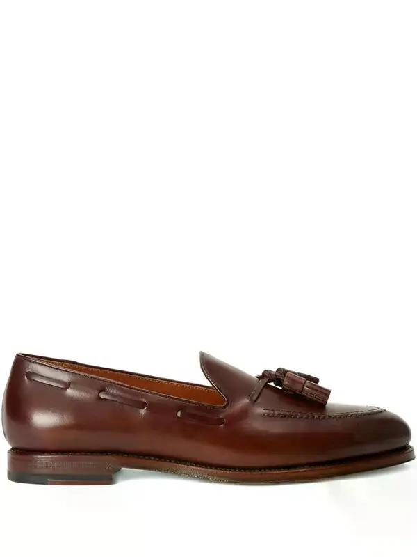 Polo Ralph Lauren Maestra Tassel Leather Loafers - Brown