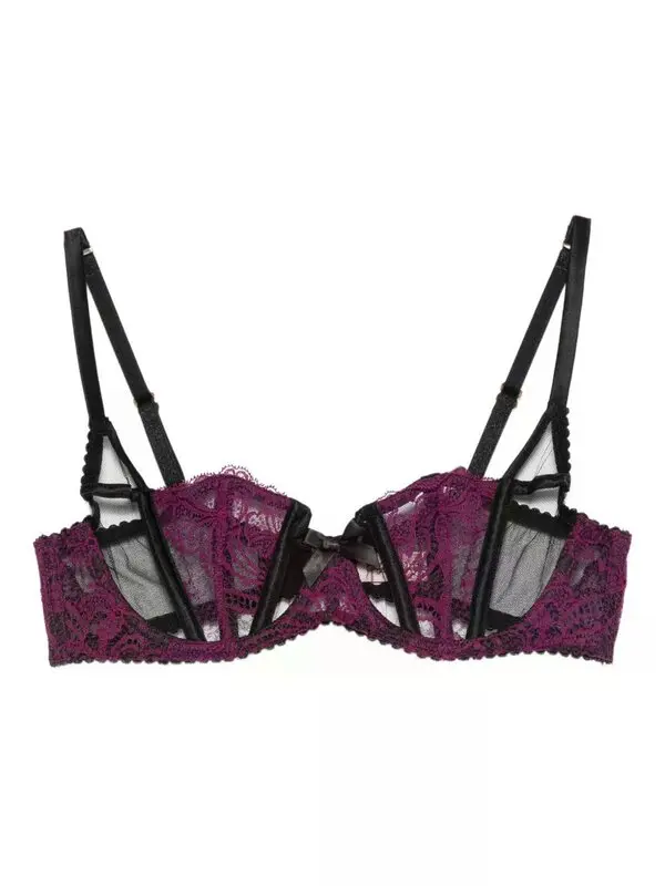Agent Provocateur Rozlyn Lace-trimmed Plunge Bra - Black