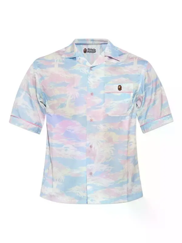 A BATHING APE Palm-tree Print Shirt