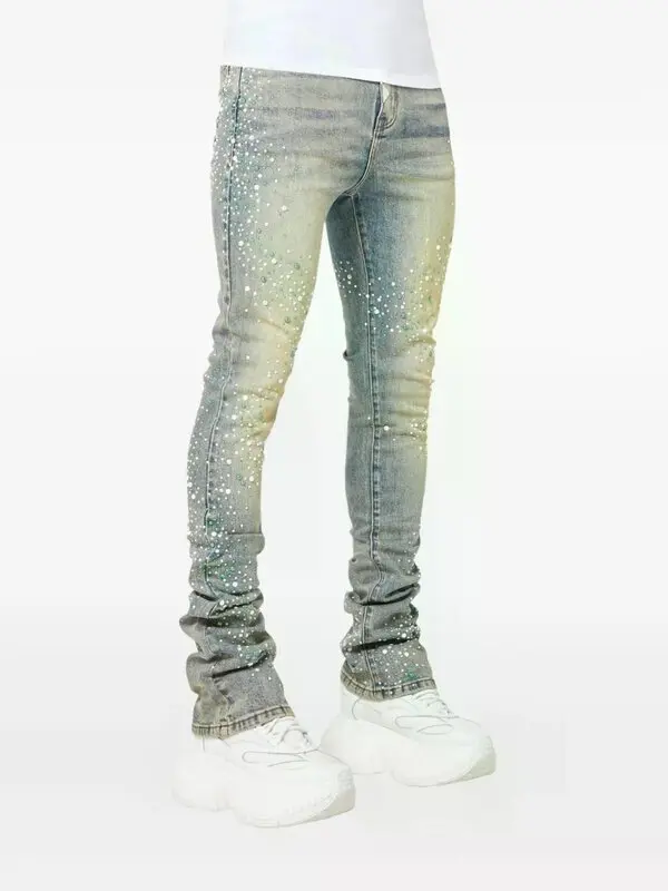 GUAPI Pearl-embellished Jeans