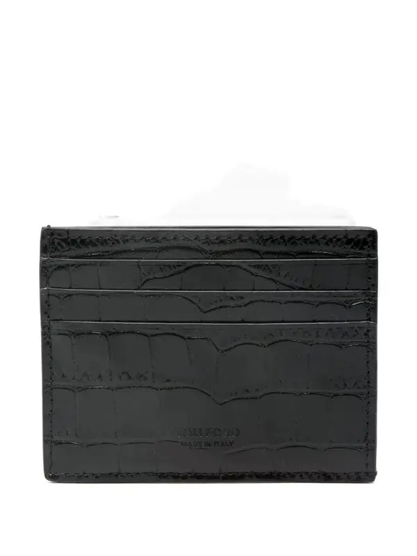 TOM FORD Leather Cardholder - Black