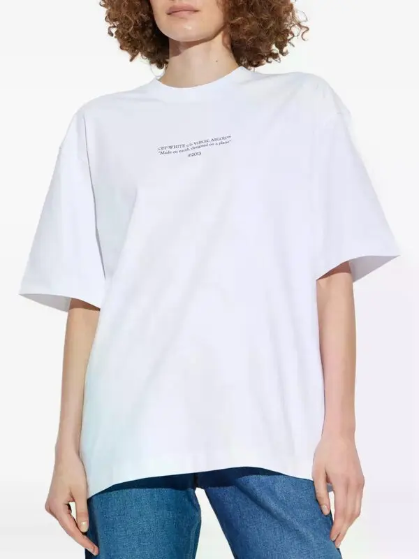 Off-White Short-sleeve Cotton T-shirt - White