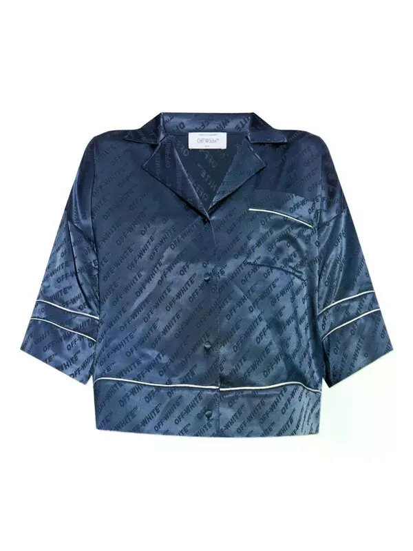 Off-White Satin Pyjama Shirt