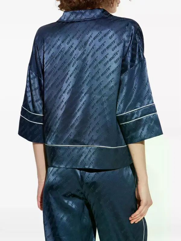 Off-White Satin Pyjama Shirt