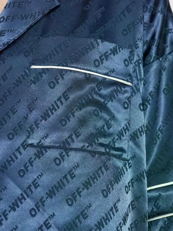 Off-White Satin Pyjama Shirt