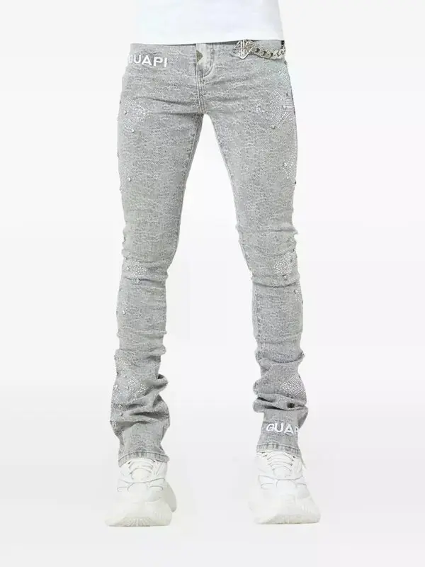 GUAPI Crystal-cross Jeans - Grey