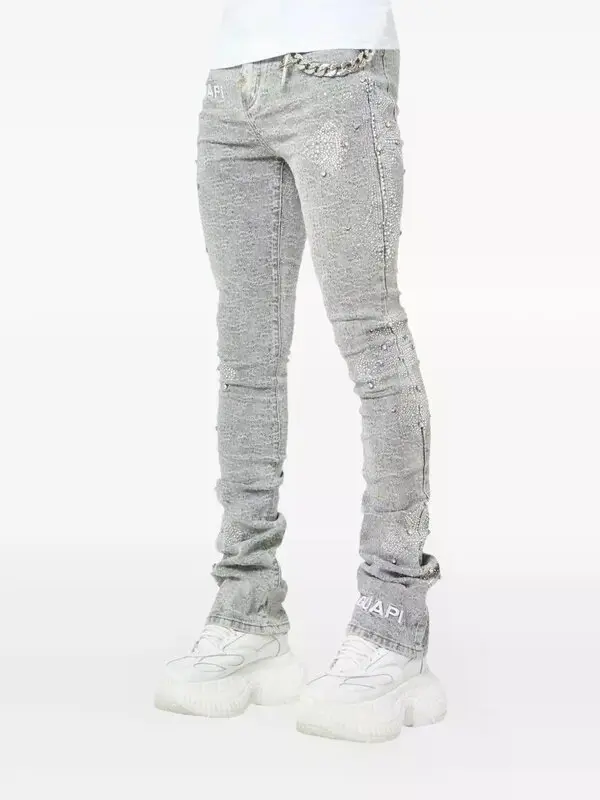 GUAPI Crystal-cross Jeans - Grey