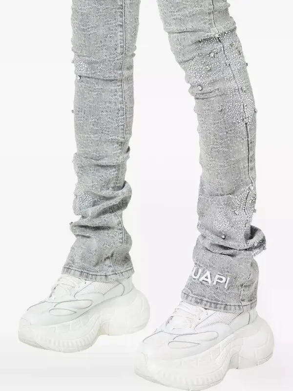 GUAPI Crystal-cross Jeans - Grey