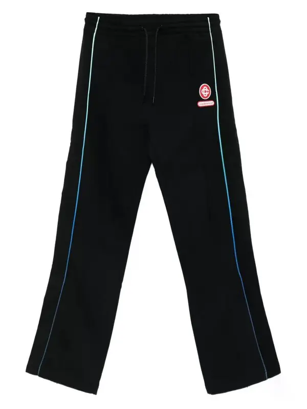 Casablanca Side-stripe Elastic-waist Trousers - Black