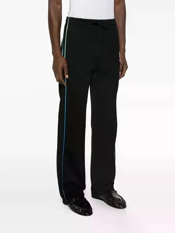 Casablanca Side-stripe Elastic-waist Trousers - Black