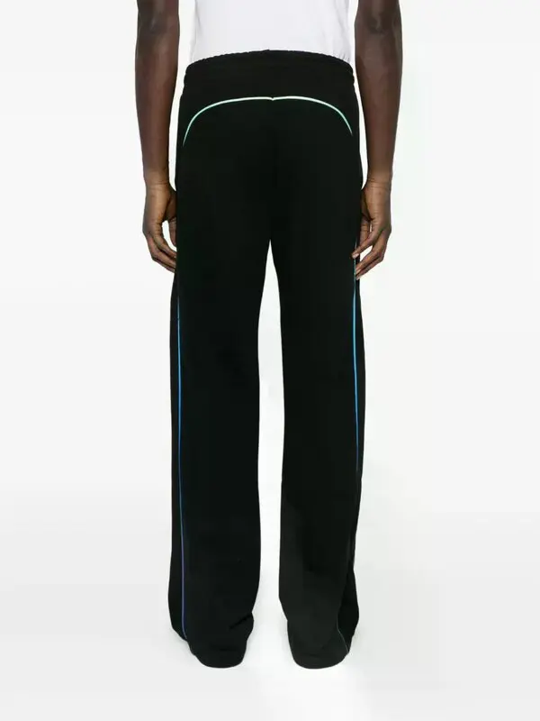 Casablanca Side-stripe Elastic-waist Trousers - Black