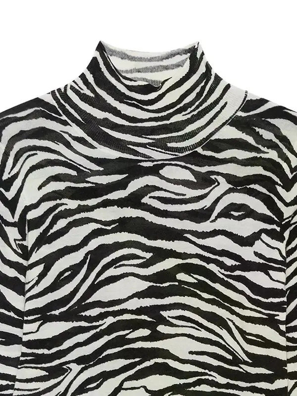 Malìparmi Zebra-print Mock-neck Top