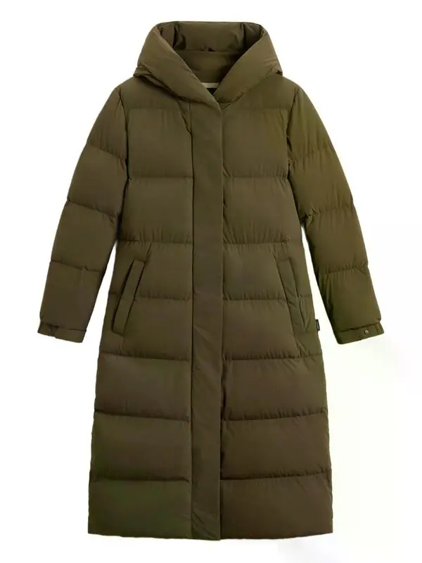 Woolrich Hooded Quilted Zip-up Coat - Green