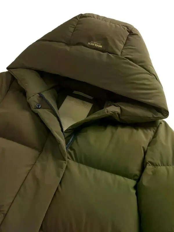 Woolrich Hooded Quilted Zip-up Coat - Green