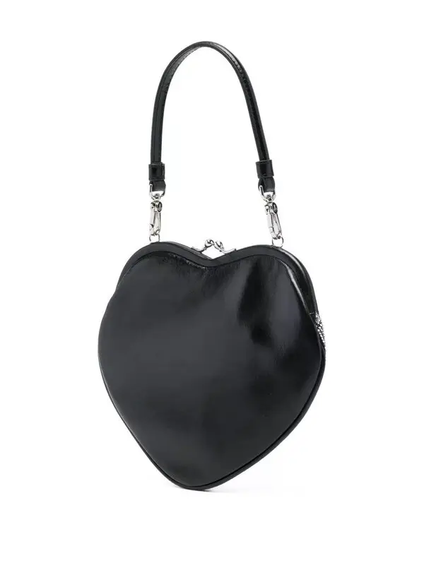 VIVIENNE WESTWOOD Heart-shaped Crystal Clutch - Silver